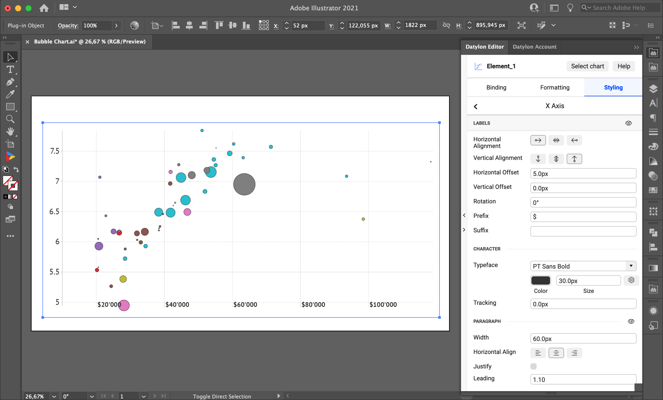 How to make a bubble chart in Illustrator with Datylon| Blog| Datylon
